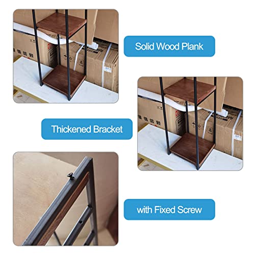 LUDIST 2 Layer Ceiling Mount Shelf Black Wrought Iron Bracket Racks with Planks Shelves Ceiling Storage Rack for Bars Restaurants Kitchens Display Stand (Size : 30x30x160cm)