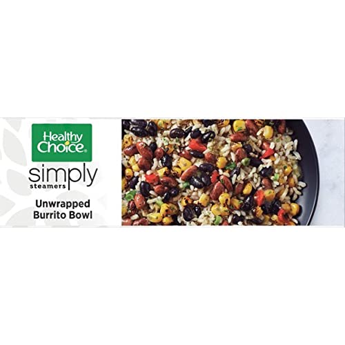 Healthy Choice Simply Organic Vegan Frozen Unwrapped Burrito Bowl - Fire Roasted Corn - Red Bell Peppers - Ready Set Gourmet Donate a Meal Program - 8 Pack (9.25oz Each)