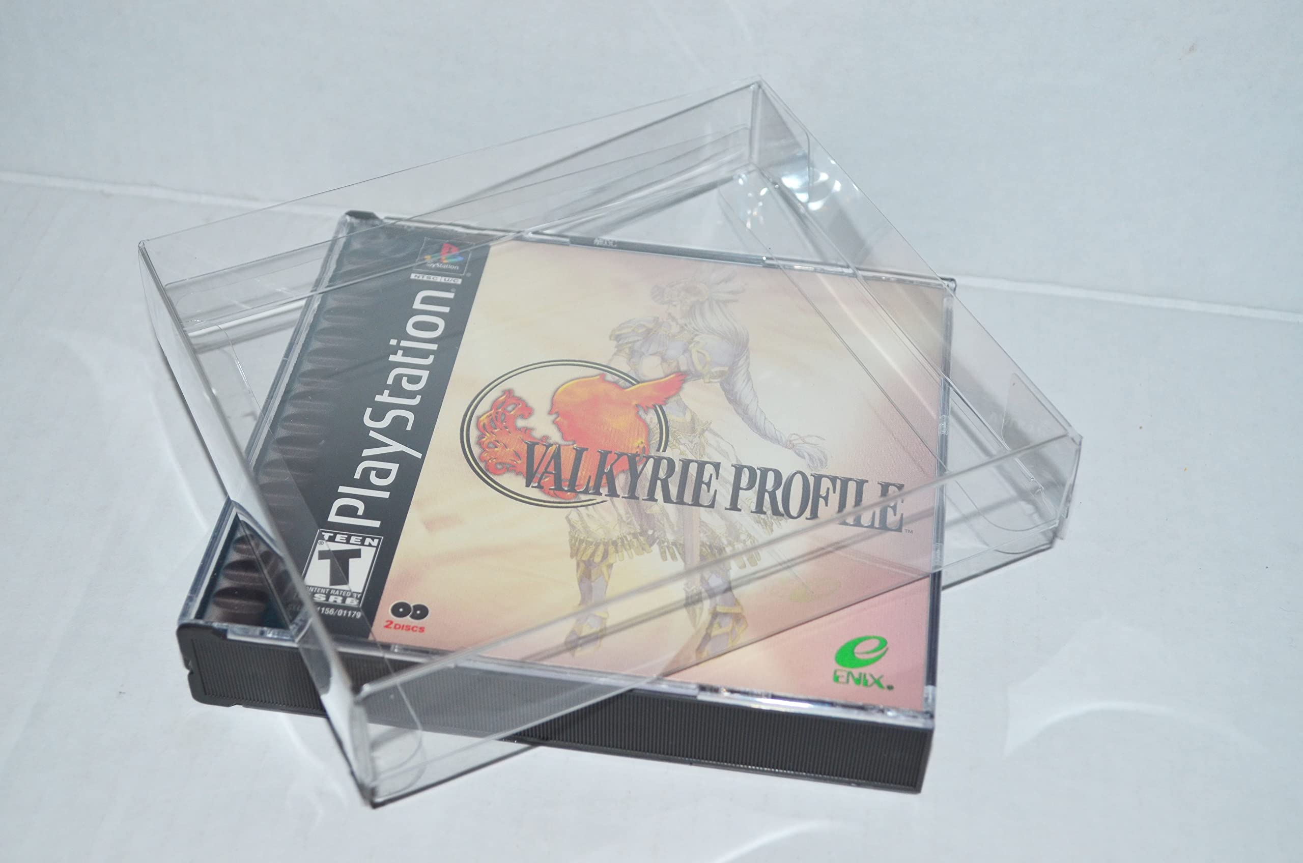 LOKI Premium Dual Double 2-4 Discs Video Game Protector Plastic Cases Display Sleeves Compatible with: Sony PlayStation 1 PS1 | Music Double 2-Discs Sets| 10 Pack