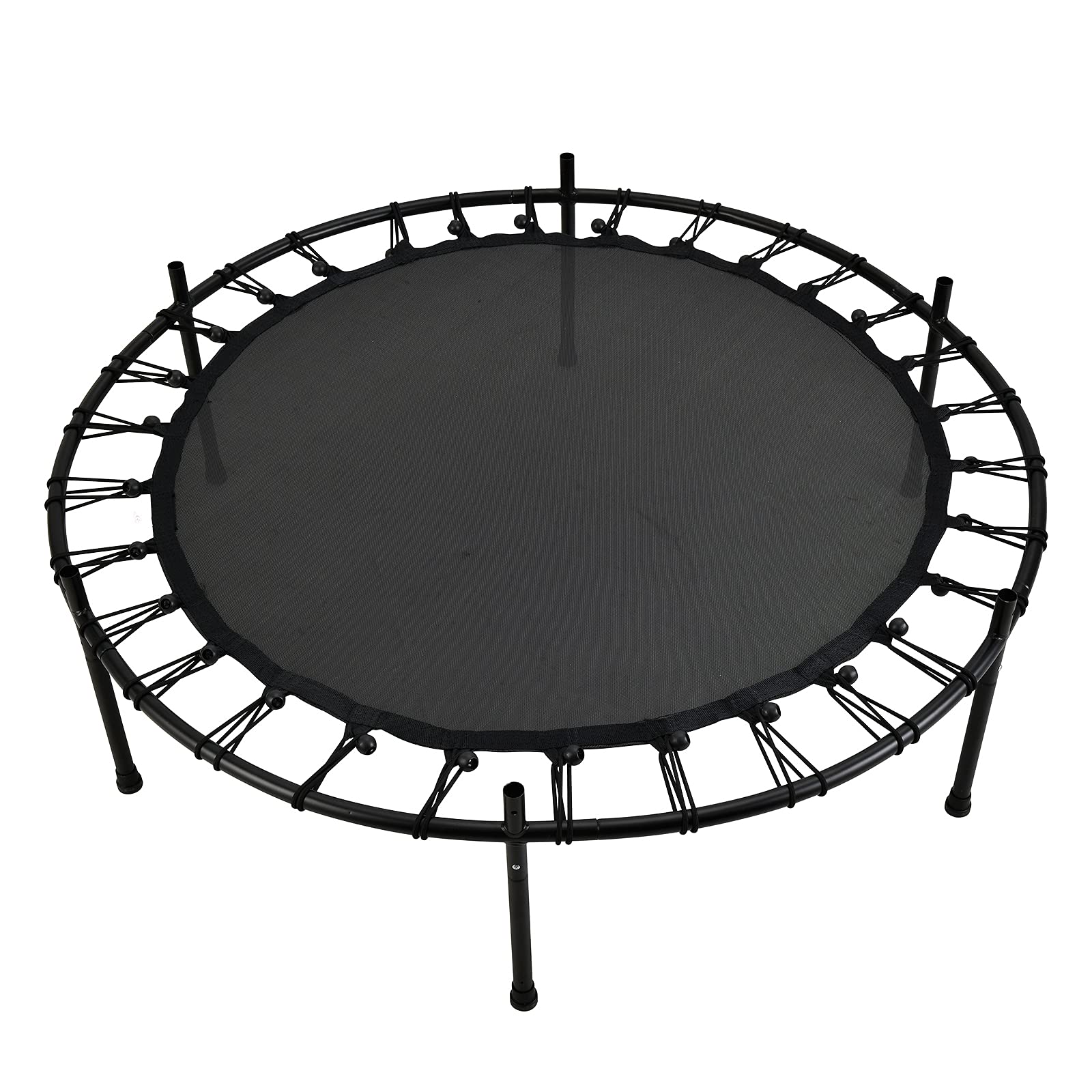 MengK FCH Kinder Trampolin Jumper 140 cm mit gepolsterten Stangen und Sicherheitsnetz, Gelb und Grün