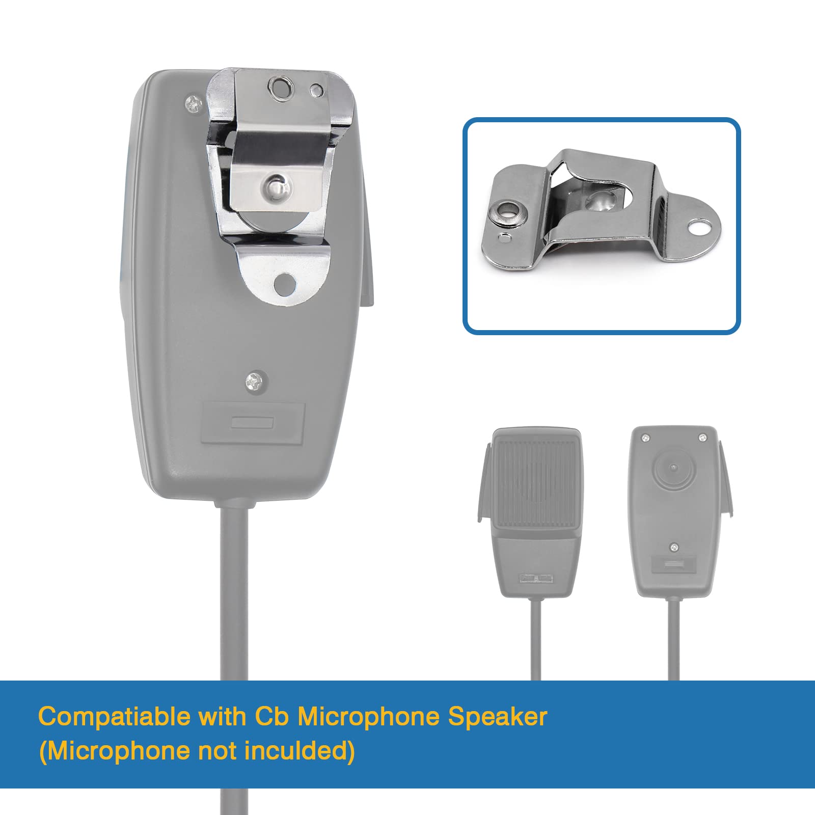 HLN9073 Microphone Hang-Up Clip Compatible for CB Motorola Walkie Talkie with Screw 2pack
