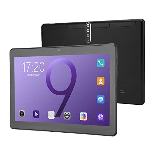Kufoo 10.1in Tablet, 2.4 5G Dual Band WiFi 4GB 64GB Dual Camera 100‑240V Calling Tablet 1960x1080IPS for Study (US Plug)