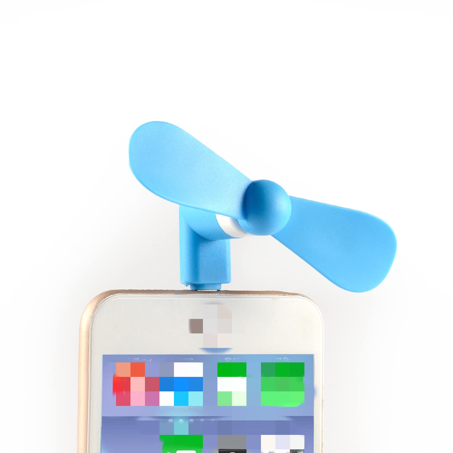 Kdbdkswx Mini Cell Phone Fan - Colorful and Powerful Fan Compatible for iPhone and iPad - Cell Phone Summer Accessories (6-Pack)
