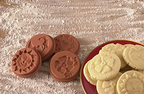 JBK Pottery Terra Cotta Cookie Stamps (Flower)