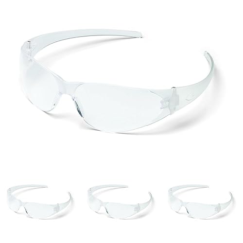 MCR Safety Glasses CL110 Checklite Clear Lens with UV Protection and Scratch Resistant Coating, 1 Pair