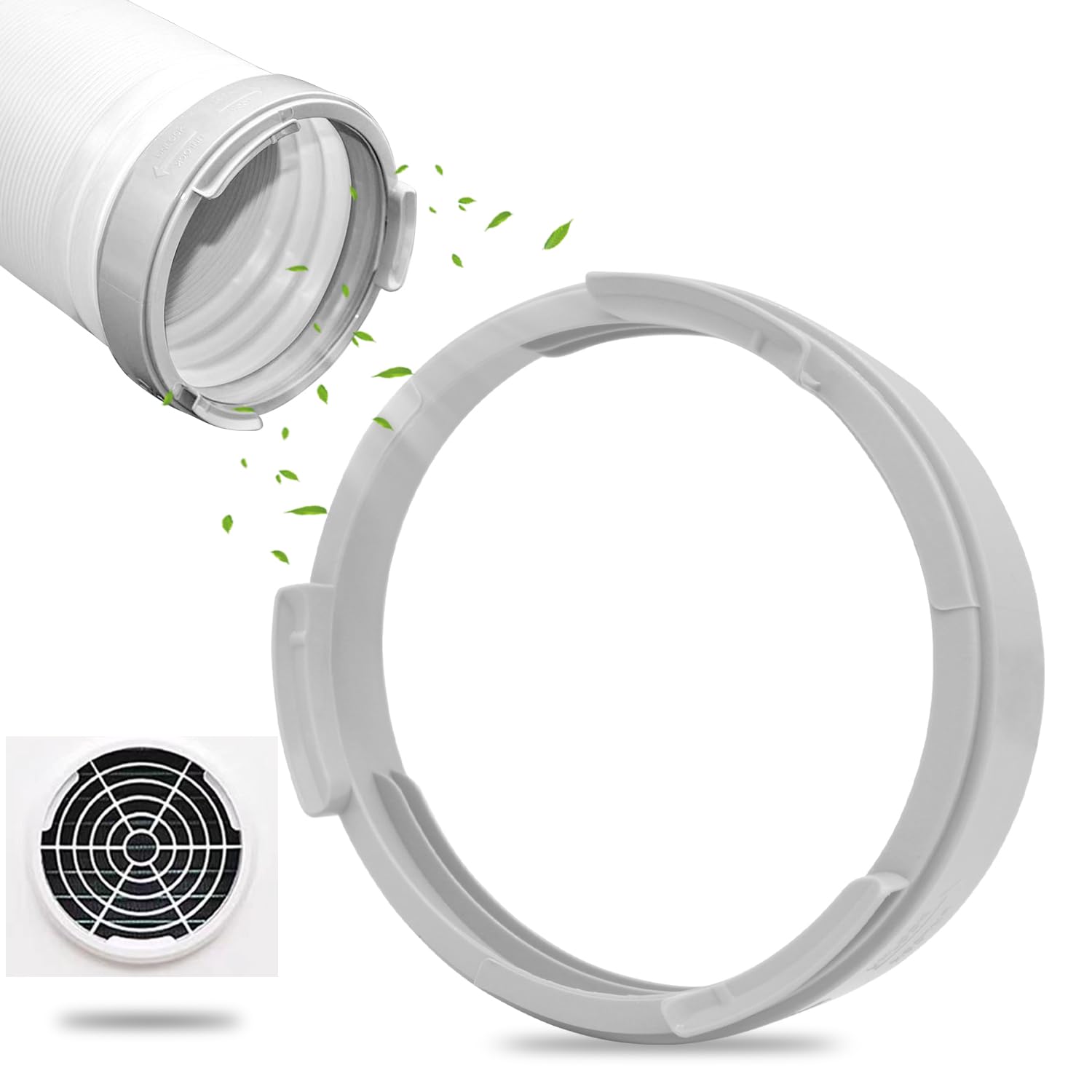 KXXFFWS 5.9 Inch Portable Air Conditioner Exhaust Hose Fitting Mobile Air Conditioner Accessories for Air Conditioners Exhaust Hose Fitting Extensions