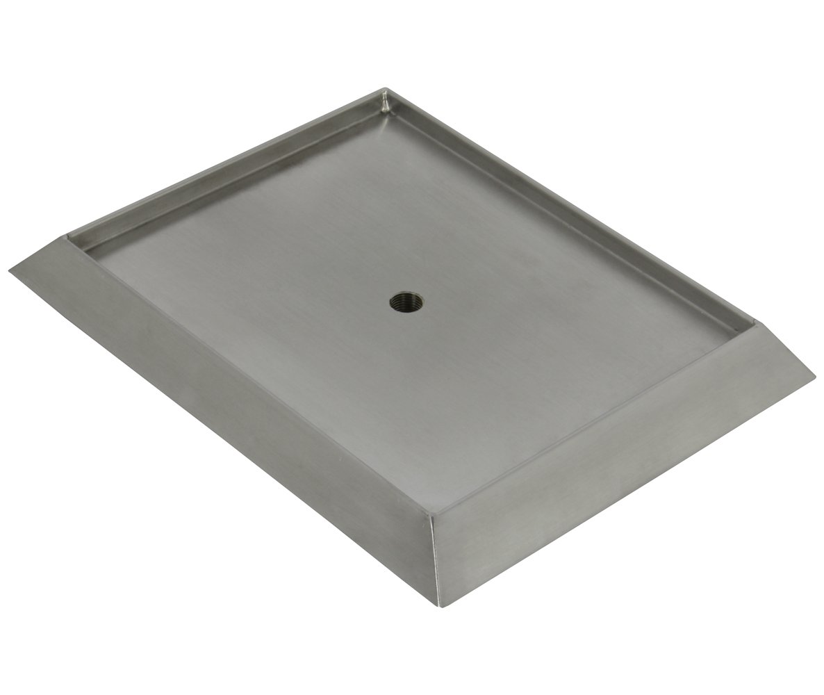 Kegco SEBV-129D 12" x 9" Bevel Edge Drip Tray with Drain