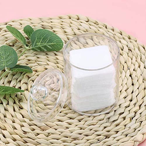 Plastic Cotton Ball Holder Transparent Cosmetic Storage Box Bathroom Container Dispenser