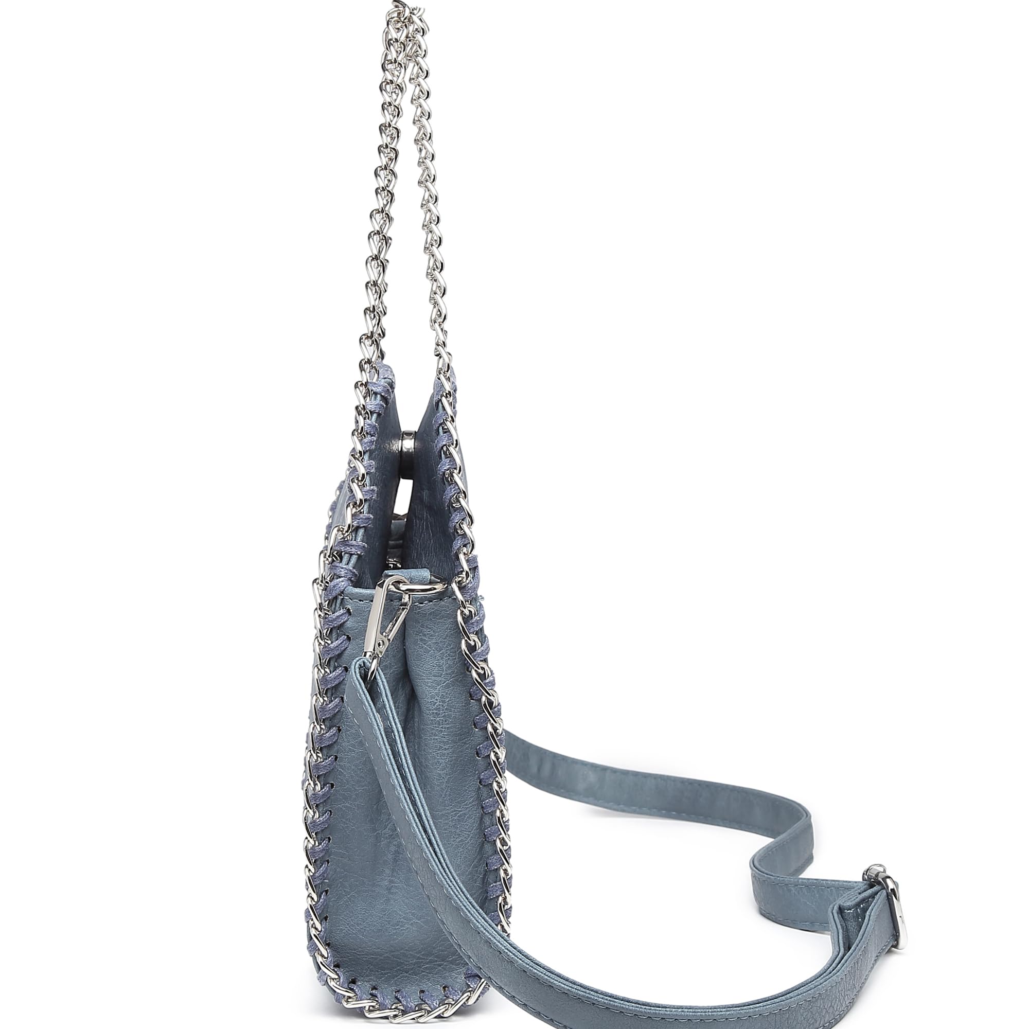 KKP Women's Textured Leather Crossbody Bag Purse Handbag