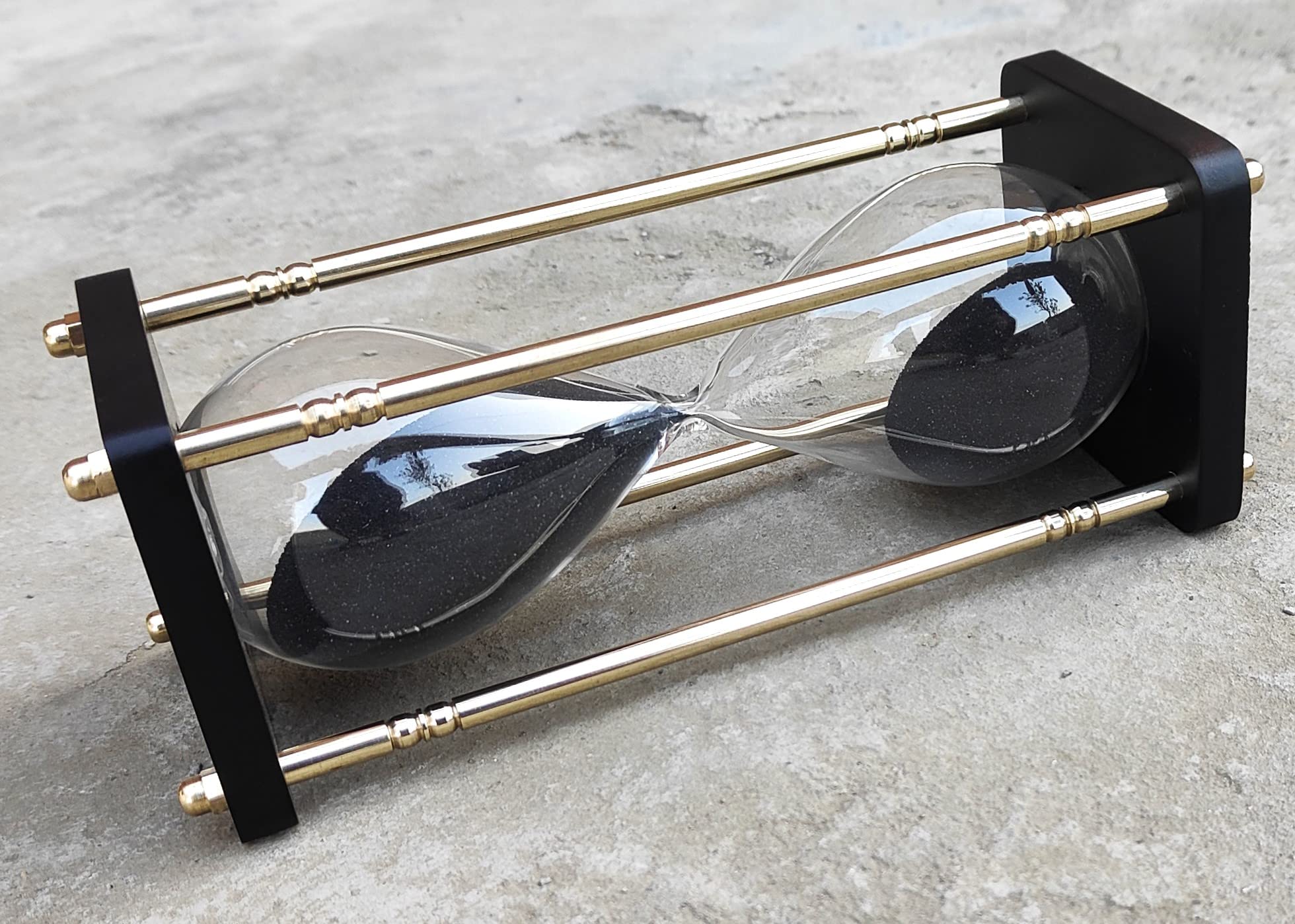 Karv Instruments Solid Brass Bars Decorative 15 Minutes Hourglass