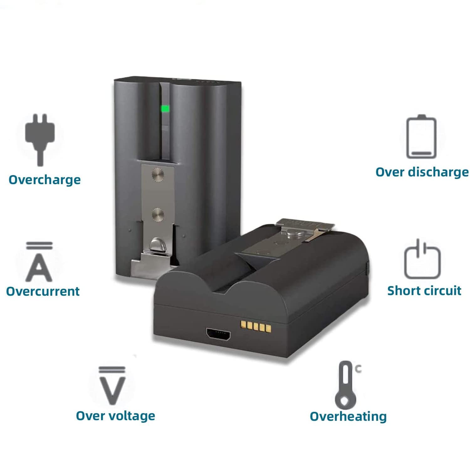 Hubei V4 Rechargeable Battery Replacement for Video Doorbell 2/3/4, Video Doorbell 3 Plus,Stick Up Cam Battery (2nd & 3rd Gen) and Spotlight Cam Battery(3.65V 6040mAh)