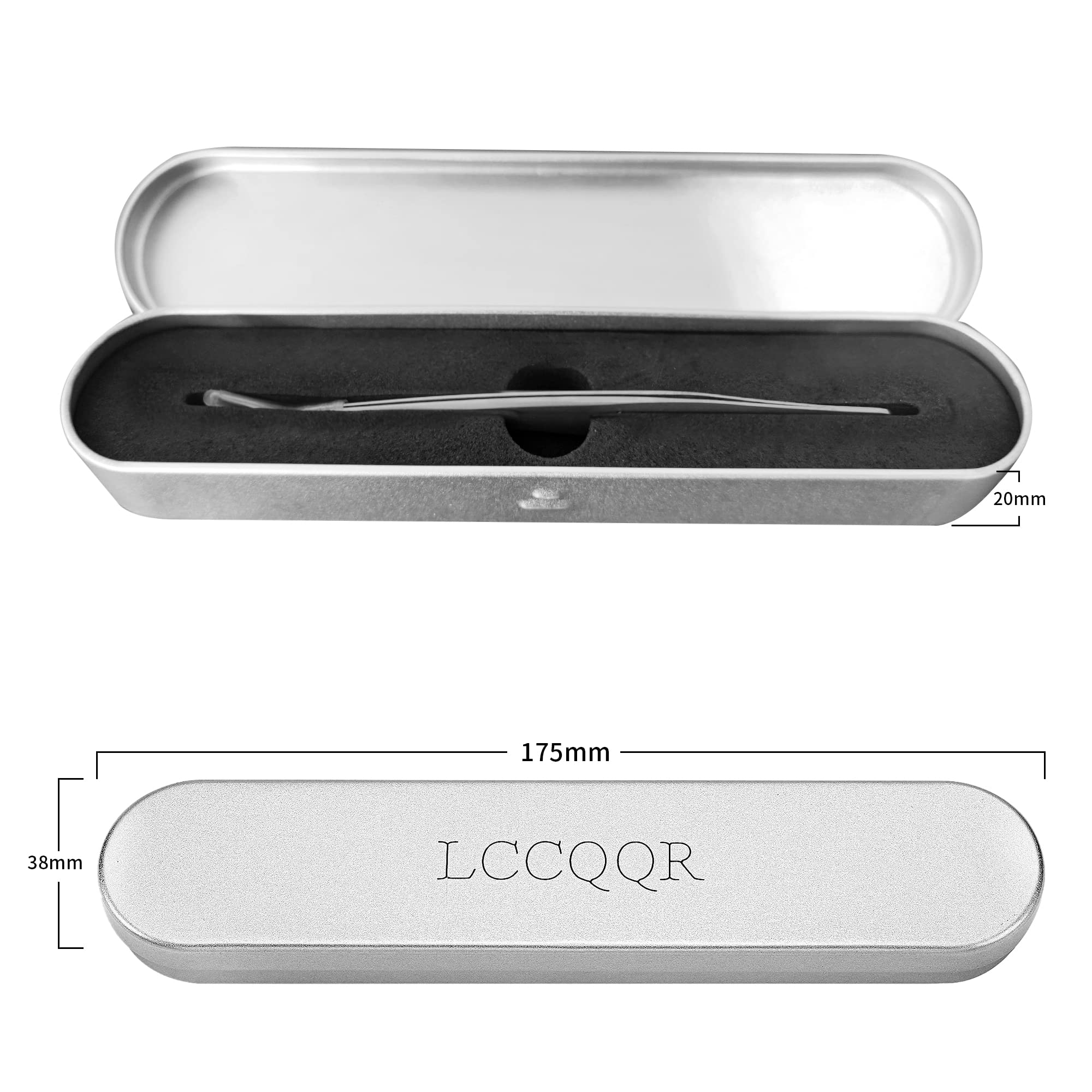 LCCQQR Eyelash Extension Tweezers, Stainless Steel 3Pcs Set Precision Eyelash Tweezers. Professional Lash Tweezers for Volume & Individual Lash Extensions.