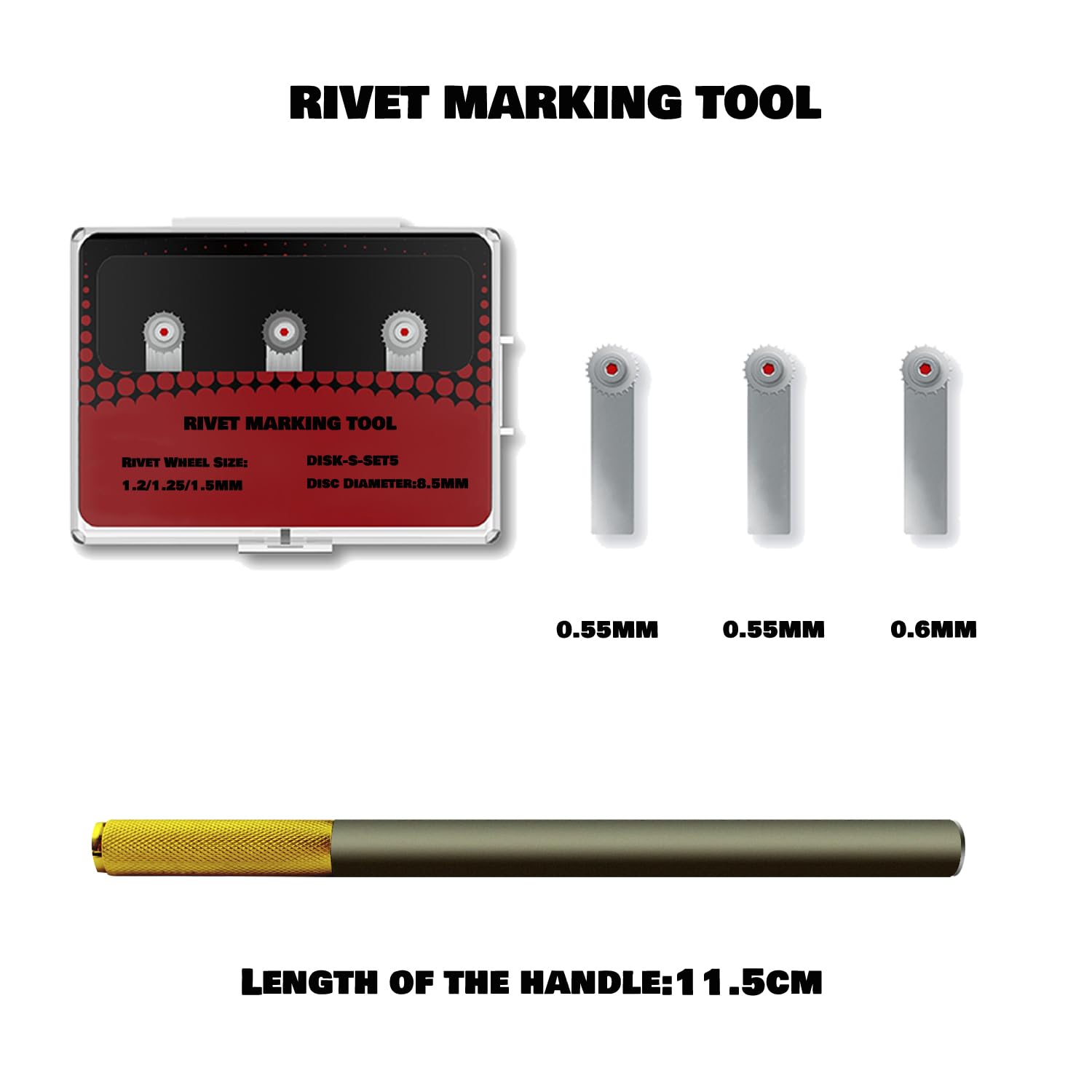 HUBEST Model Rivet Maker Tool with Handle for Model Hobby Craft Building Accessories Tool(Set S2)