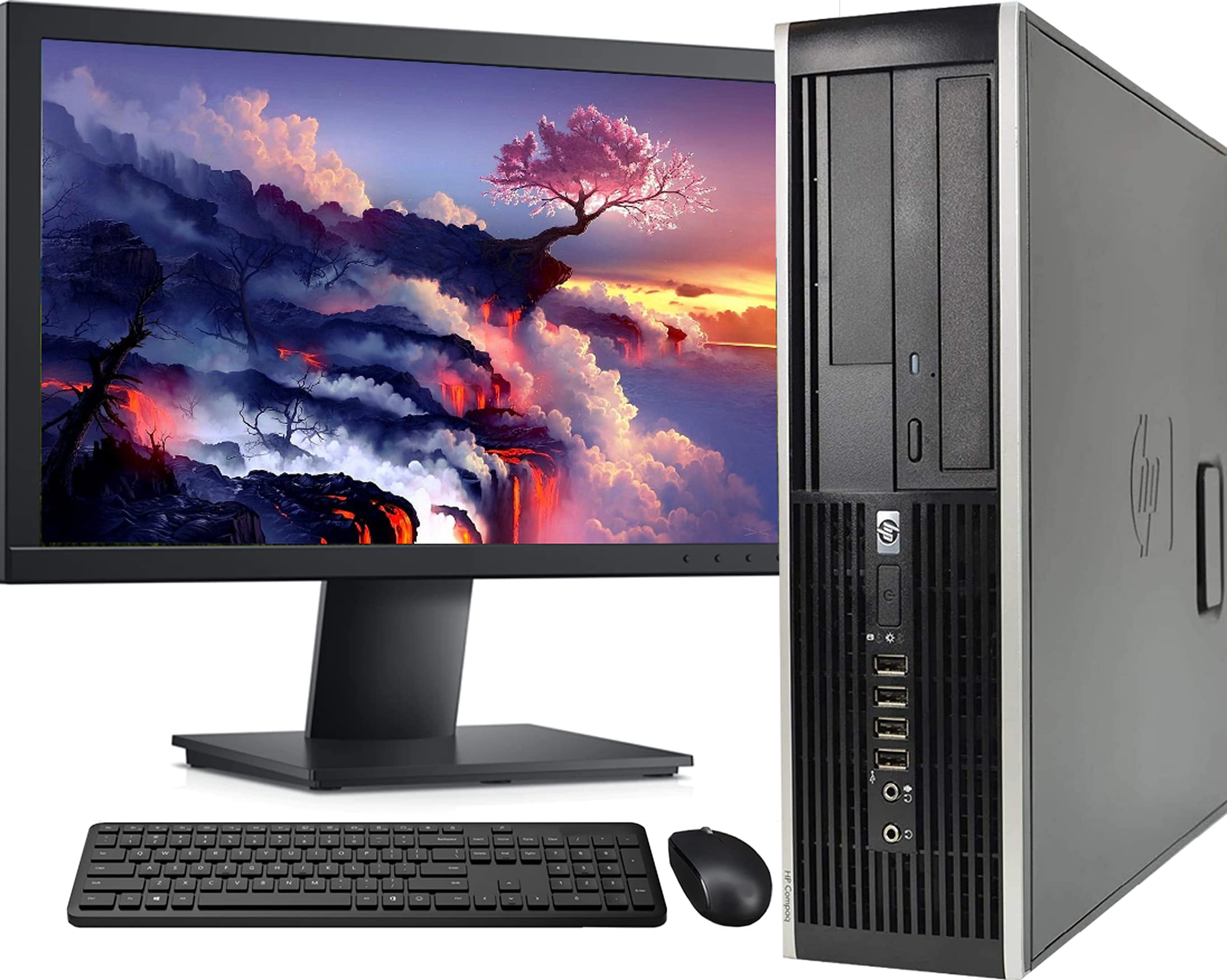 HP 6300 SFF Desktop Computer PC, Intel Core i7 3.4GHZ Processor, 16GB Ram, 512GB M.2 SSD, WiFi & Bluetooth, Wireless Keyboard and Mouse, 24 Inch FHD LED Monitor, Windows 10 (Renewed)