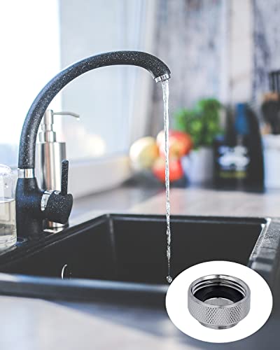 Hibbent 8 Pieces Faucet Adapter Kit, Kitchen Sink Brass Aerator Adapter Set, Male Female Sink Faucet Adapter Connecting Garden Hose, Water Filter, Standard Hose, Chrome Finished