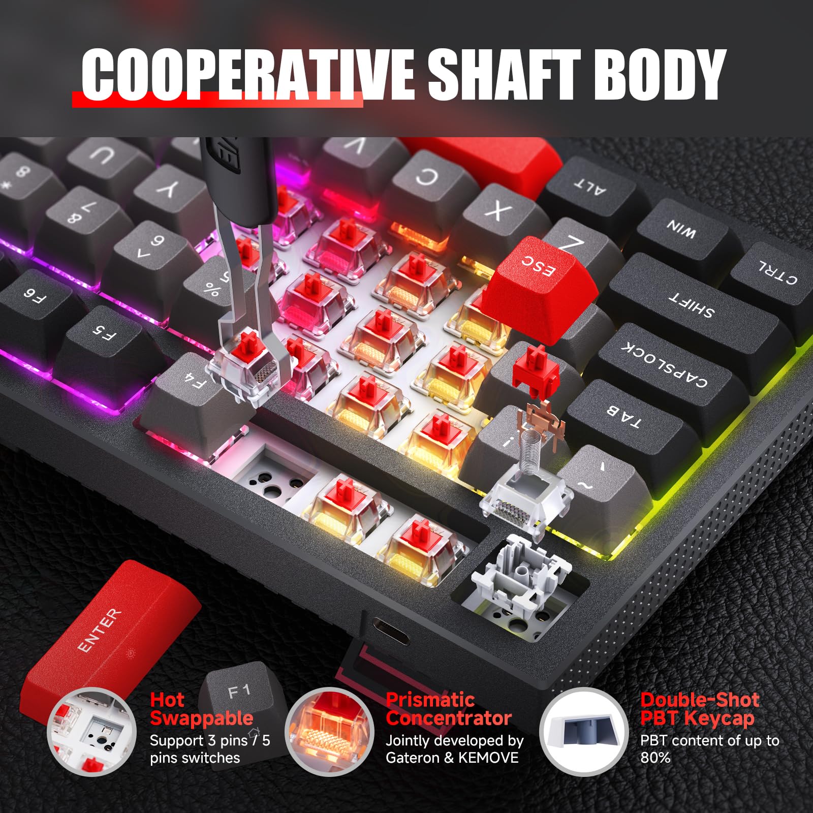 KEMOVE K98 Wireless Mechanical Keyboard (White)