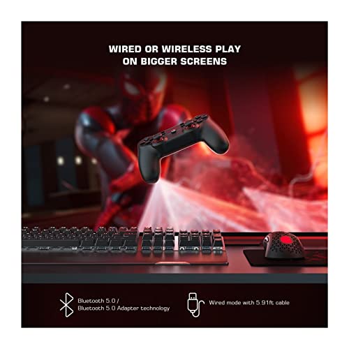 KONSEV Game Controller T3s Bluetooth 5.0 Wireless Gamepad Switch Game Controller Compatible with Nintendo Switch Android Smartphone Apple iPhone and PC Game Accessories
