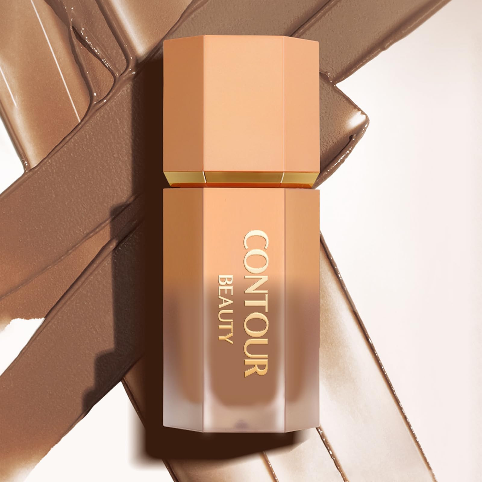 HOSAILY Liquid Contour Stick, Soft Cream Contour Makeup, Liquid Bronzer Face Concealer Matte Contouring with Cushion Applicator, Long Lasting Silky Face Contour Cream Bronzer Contouring Makeup (101)