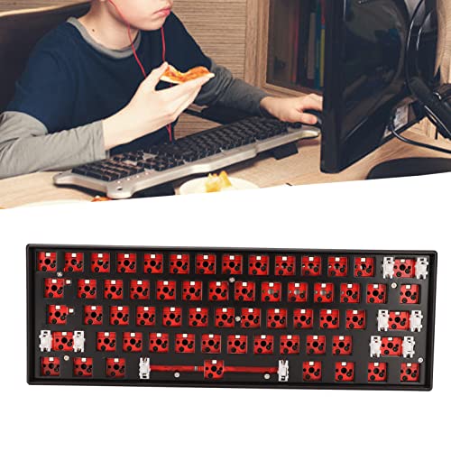 Mechanical Keyboard DIY Set, Support Wireless 2.4G Modular Mechanical Gaming Keyboard BT 3.0 5.0 Wide Compatibility ABS Shell Type C Wired for Office