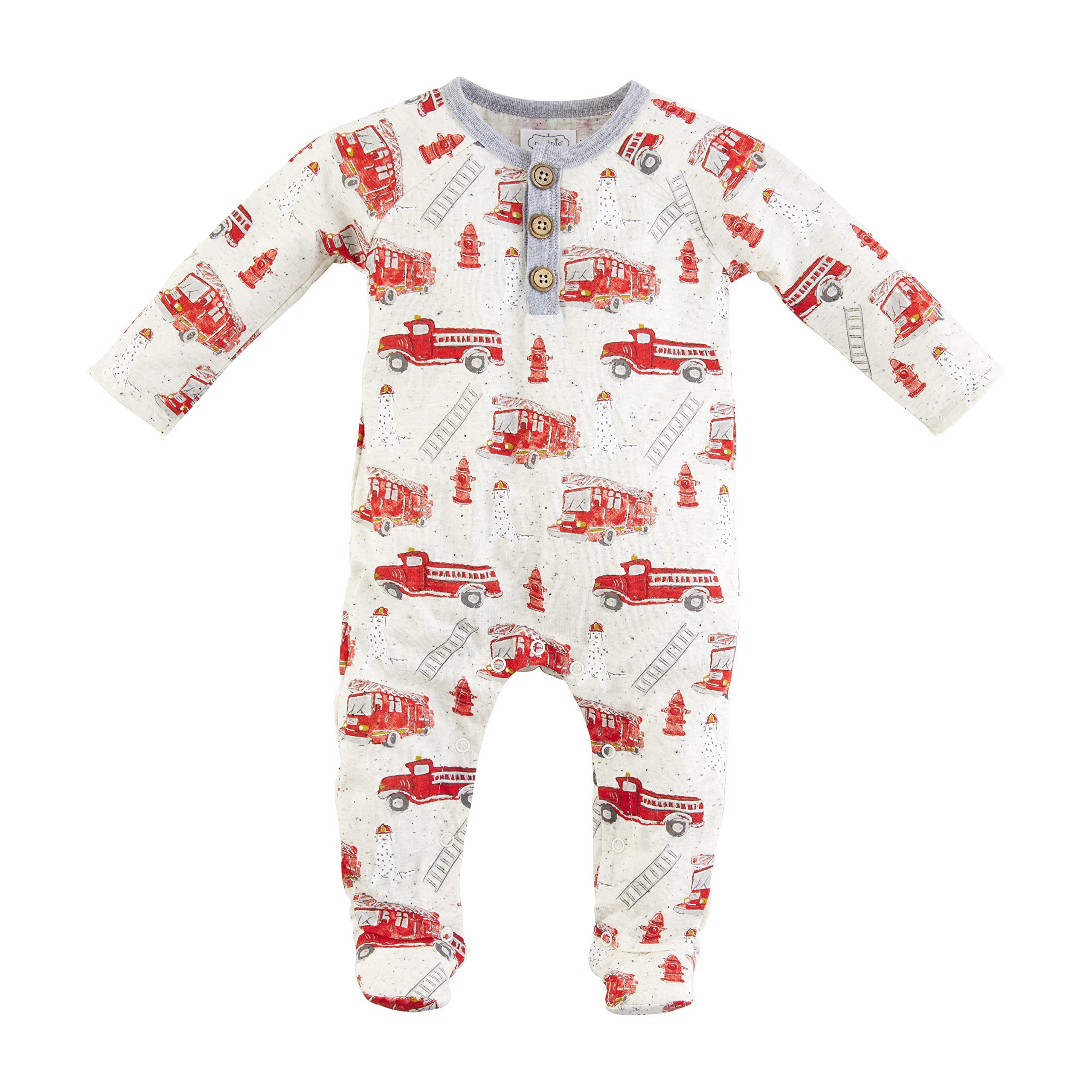 Mud Pie Baby Boy Sleeper, Firetruck, 9 Months