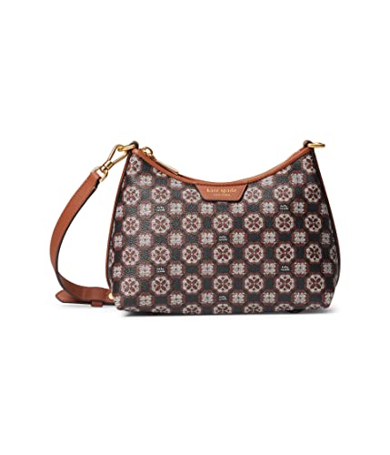 Kate Spade New York Spade Flower Monogram Coated Canvas Top Zip Crossbody Black Multi One Size