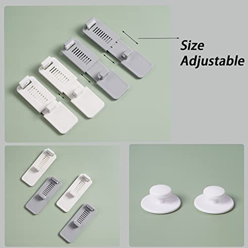 LAJAR Toilet Seat Lid Lifter Tabs, Touch Free Toilet Seat Holder Cover Handle Lifter for Home Hotel Restaurant(White)