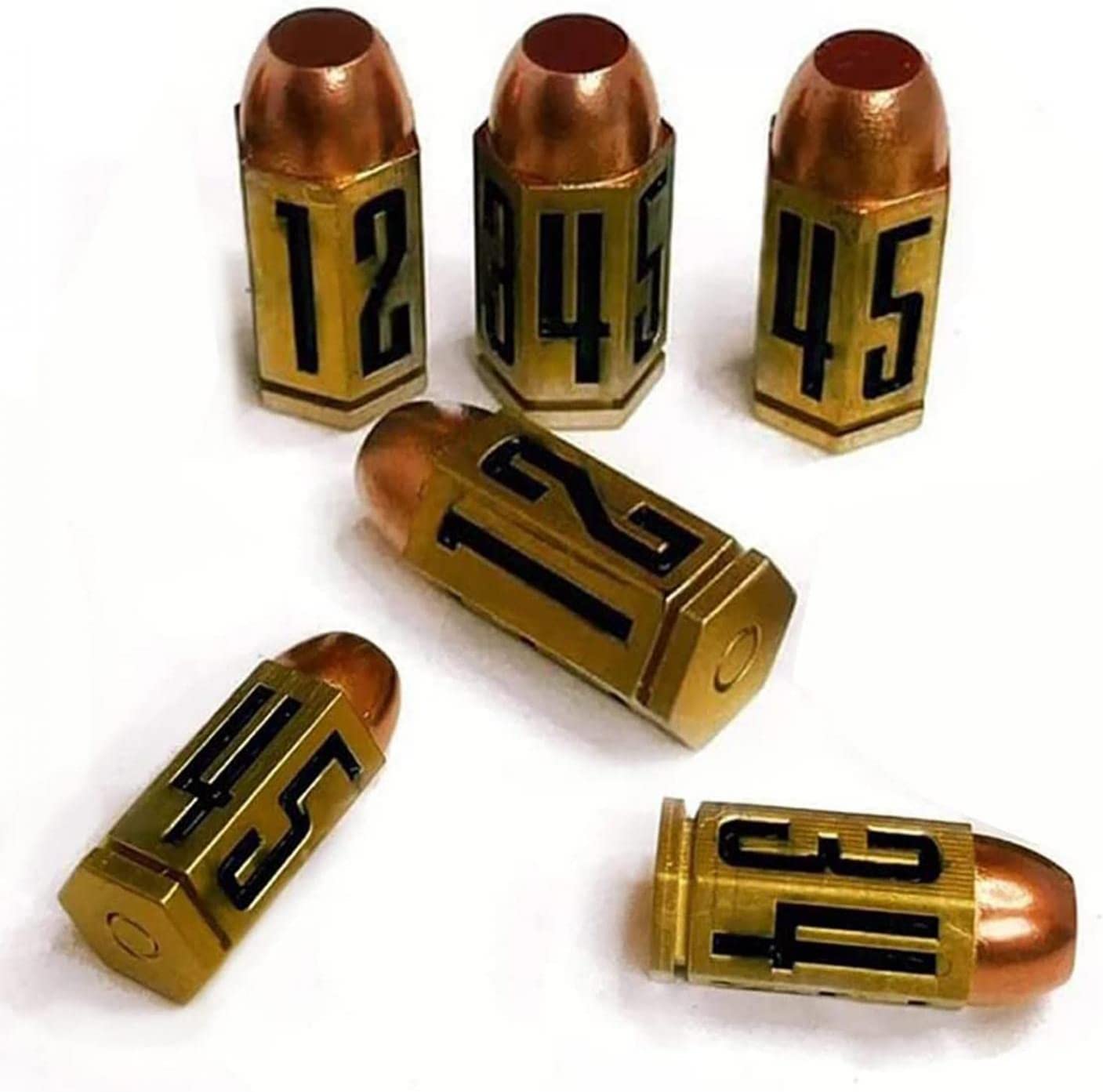 Metal Bullet Dice Set - Six Solid Metal D6 Dice - Great for D&D/DND, Role Playing. Gift for Dungeons & Dragons DM. Accessory for Warhammer 40k and Other Table Top RPG. Can Use with Dice Tray/Tower