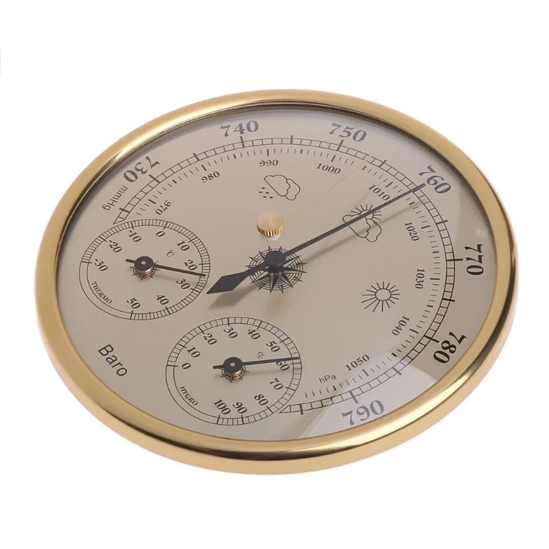 LNYHLXS Wall Mounted Household Barometer Thermometer Hygrometer Weather Station Hanging