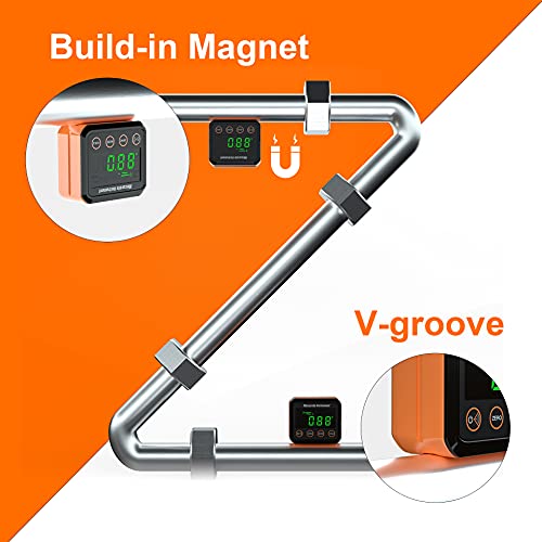 Mecurate Digital Angle Gauge and Protractor, Precise Measurement Digital Angle Finder tool with LCD and Backlight for Woodworking and Building