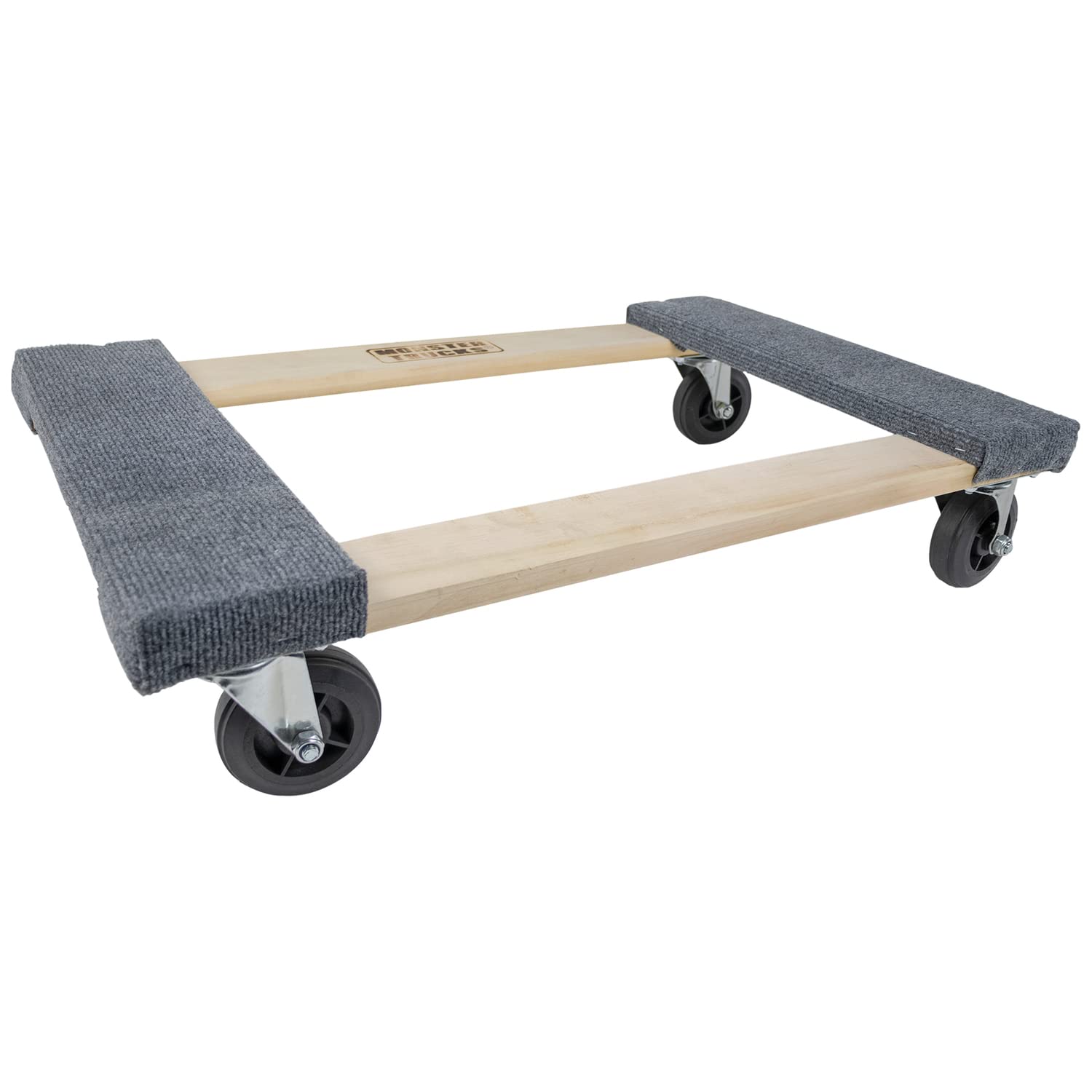 Monster Trucks 4-Wheel Piano Wooden Carpeted Dolly