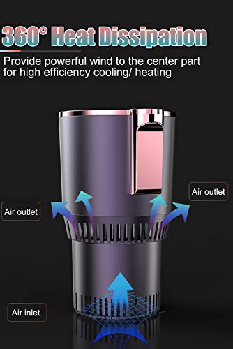 Home & Car Cup Cooler Warmer Quick Electric Cooling Cup -3℃~58℃ Heat and Cold Insulation Drink Cooler Cup Coffee Warmer for Office/Road Trip