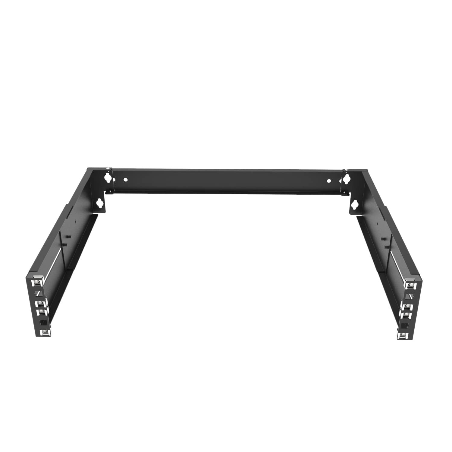 JINGCHENGMEI 2U 19-inch Extendable Wall Mount Patch Panel Bracket- Depth Adjustable from 8.5" (216 mm) to 14.5" (368 mm) Horizontal Network Equipment Rack (JCM-HWM-EXT2U)