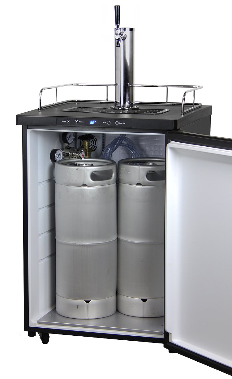 Kegco K309X-1 Keg Dispenser, 1 Faucet, Black Stainless Steel