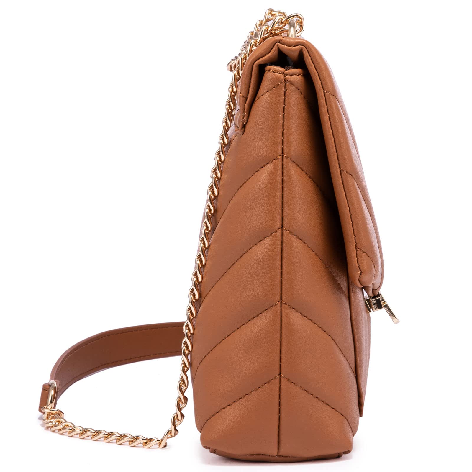 LOVEVOOK Crossbody Bags for Women Quilted Chain Purses with Shoulder Strap Small Leather Handbags