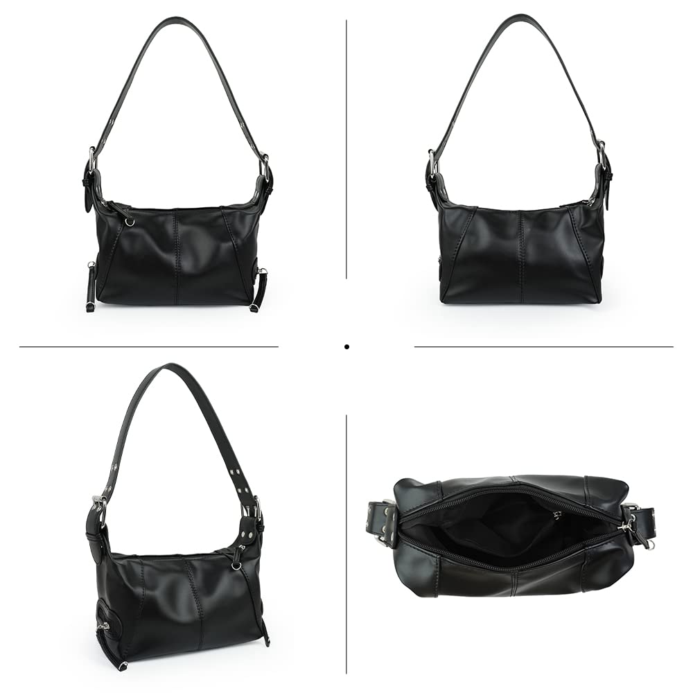 JBB PU Leather Shoulder Bag Fashion Crossbody Mini Satchel With Decorative Side Zip Small Going Out Purse
