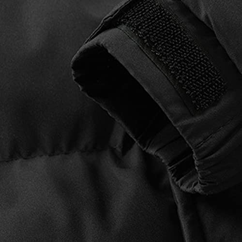 JINLILE Men's Turtle Neck Soft Comfy Tank Tops Basic Pleated Top Ribbed Cuffs Round Neck Warm Hoodie Sweatshirt Black
