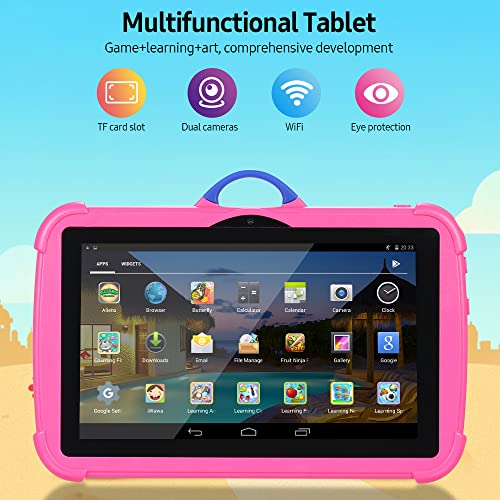 HUIOP Tablet, Q8 7 inch Tablet IPS Screen 1024 * 600 Resolution 1GB+8GB Memory Android 6.0 Support/BT Connection Blue US Plug