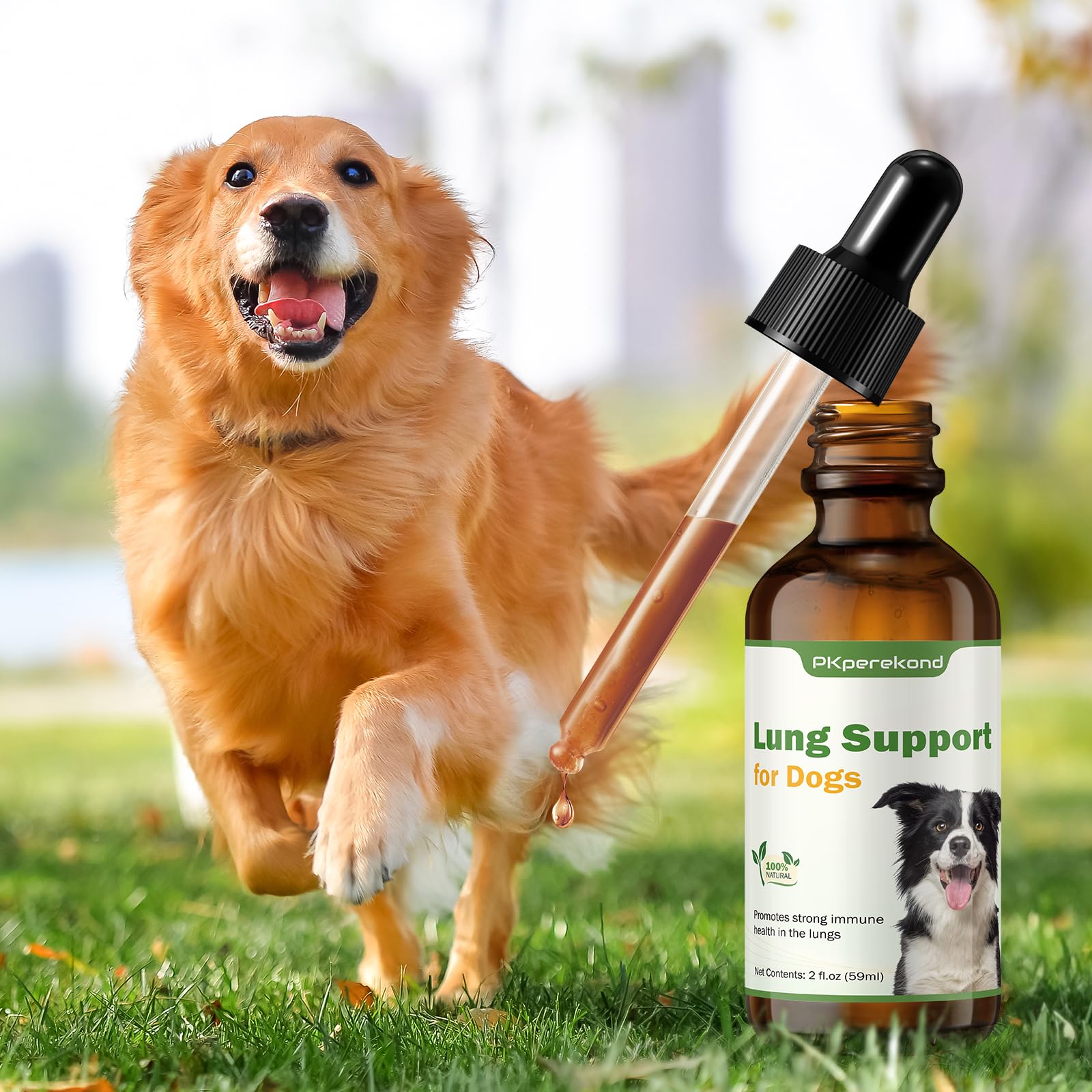 Lung Support for Dogs - Cough & Respiratory Health Support for Breathing- Immune Support, Easy Breathing, Natural Supplement for Dog Coughing, Wheezing - Promotes Lung Health