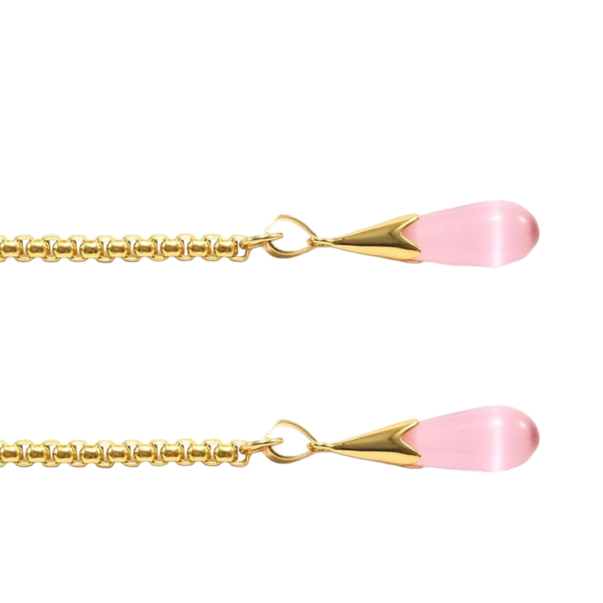 Loom&Pearl Armless Chain Festival Sunglasses with Non-Slip Holds on Ears