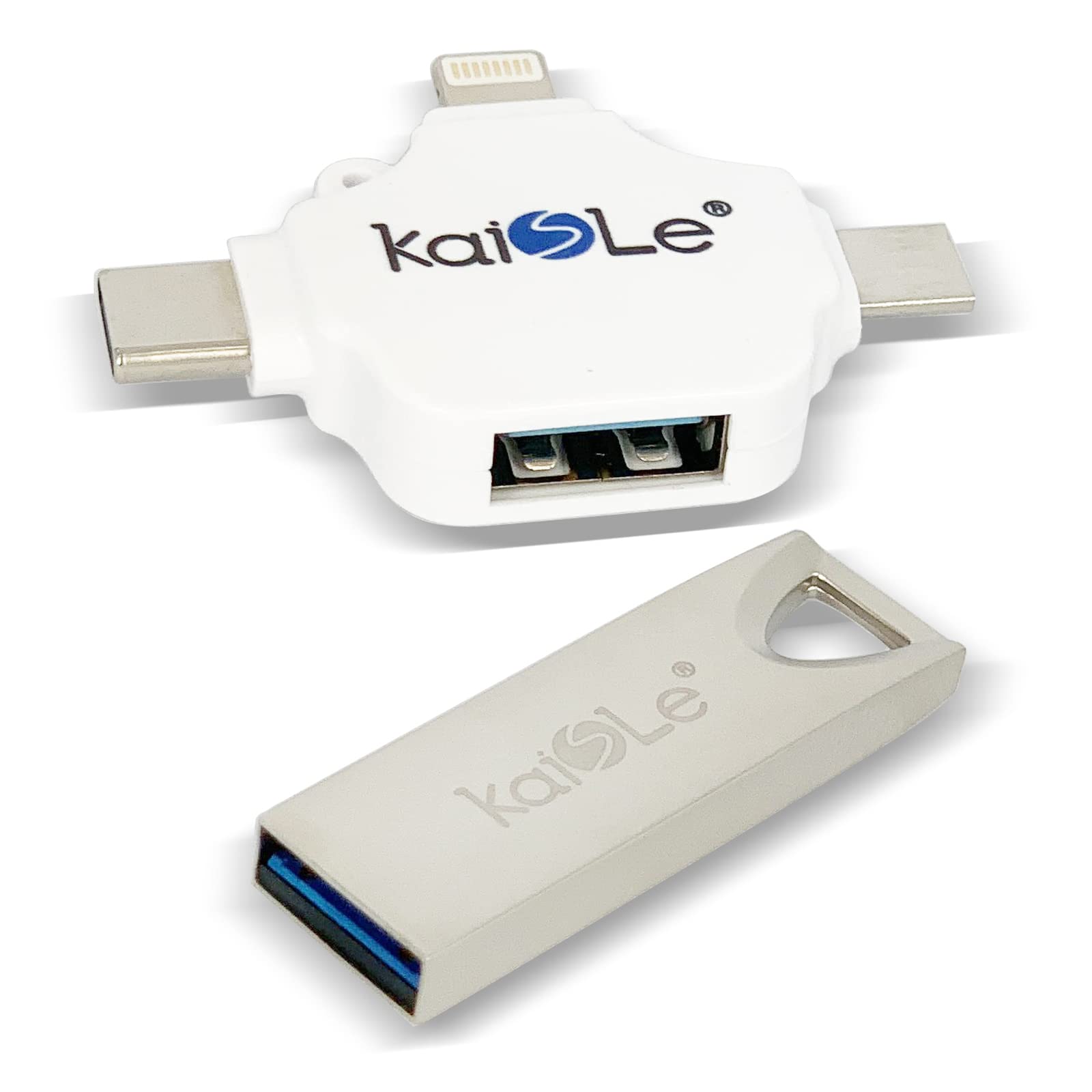 KAISLE 128GB Photo Stick External USB Flash Memory Storage Thumb Drives for Photo and Video Backup for Apple, Android and Windows Devices