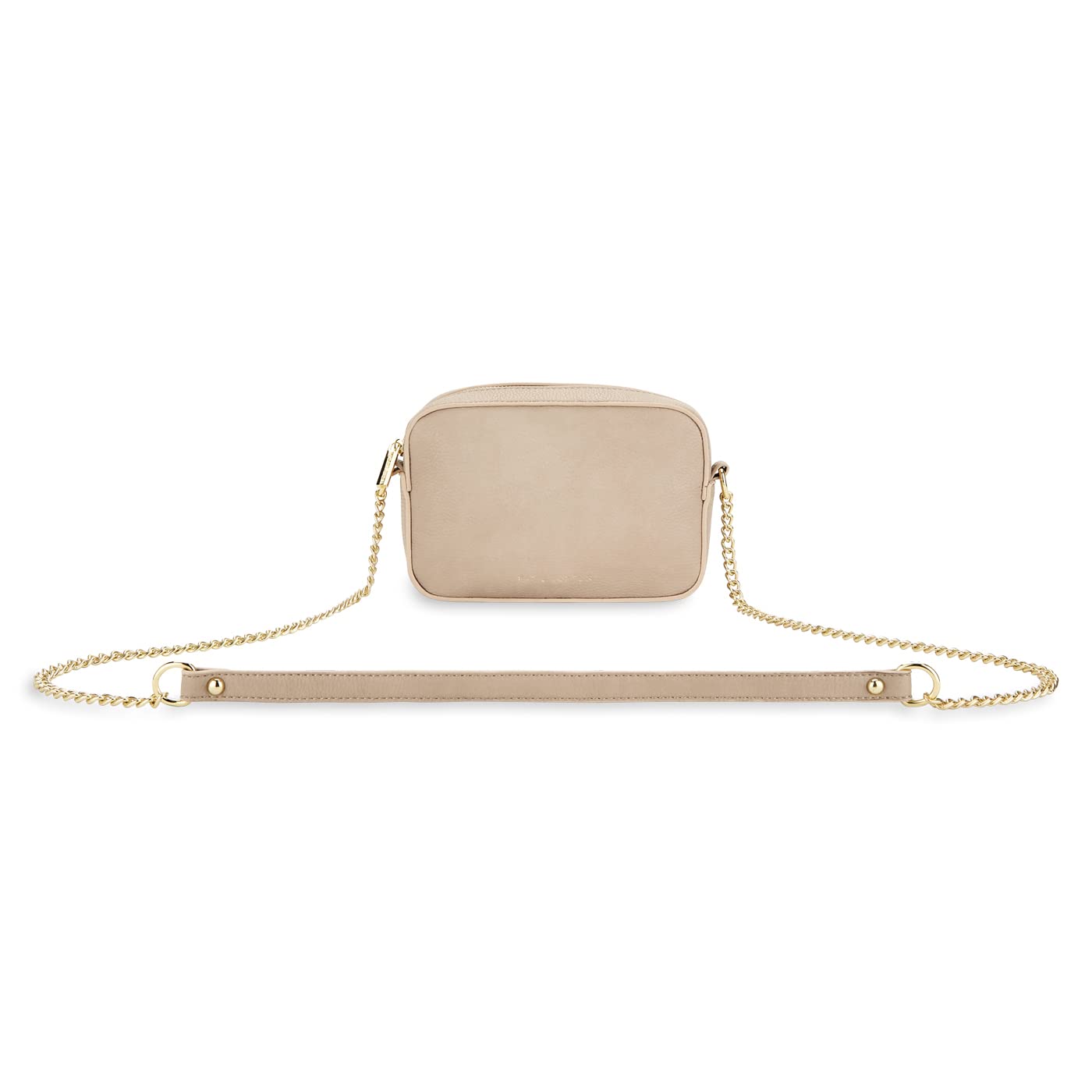 KATIE LOXTON Millie Small Womens Vegan Leather Chain Strap Mini Crossbody Clutch Handbag Purse Taupe