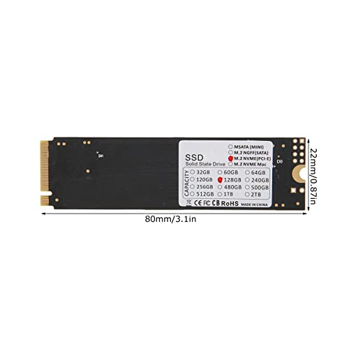 M.2 NVME SSD, Desktop SSD Dropproof Silent Operation High Bandwidth for Desktop for Computer