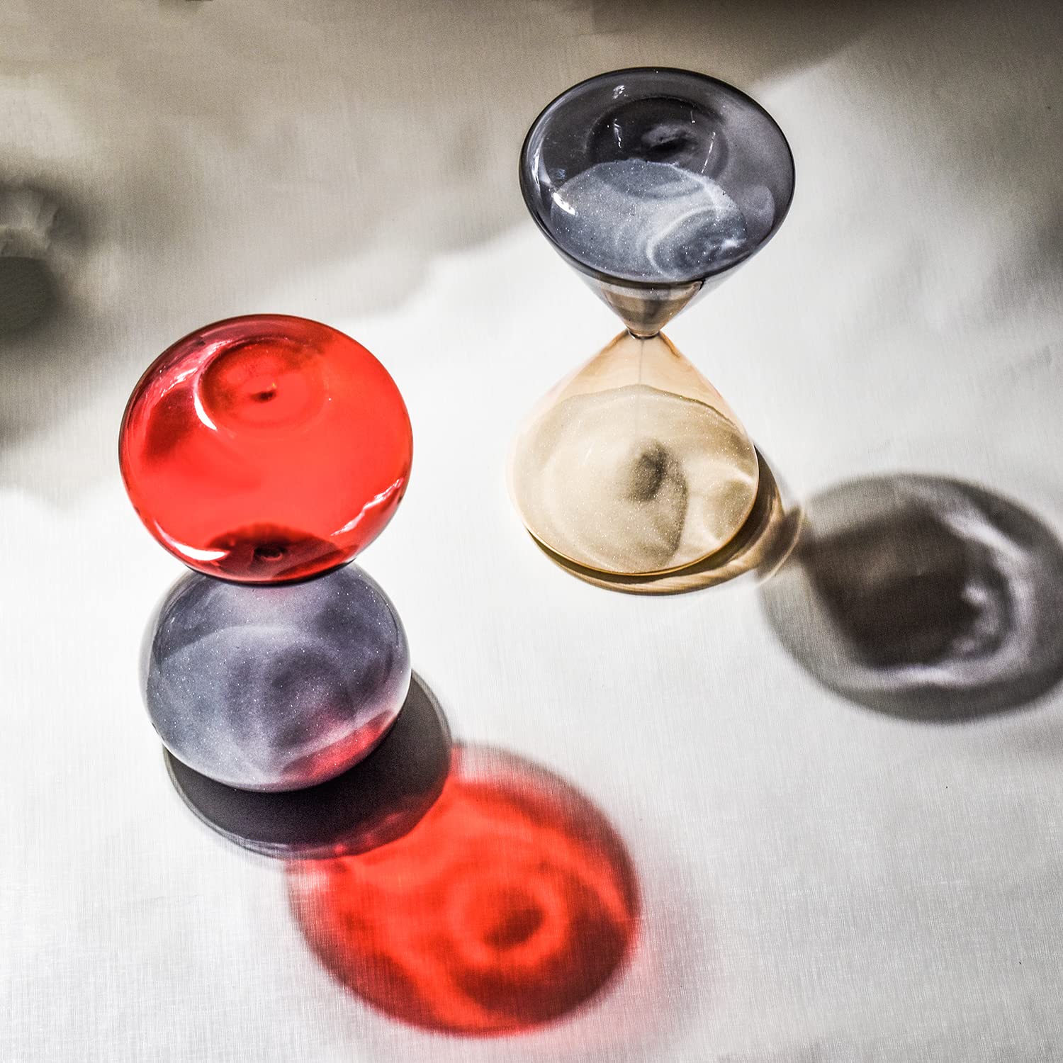 Hourglass Sand Timer Hour Glass with Sand 60 Minute Sand Timers & Hour Glasses 30 Minutes Hourglass Timer Decor Clock Sand Clock Set of 2,Hour Glasses Decorative Sand Watch for Yoga,Kitchen Timer