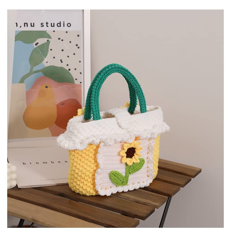 LSDJGDDE Hand-Knitted Bags Wool Homemade Material Package Hand-Knitted Finished Bags to Send Girlfriend Gifts