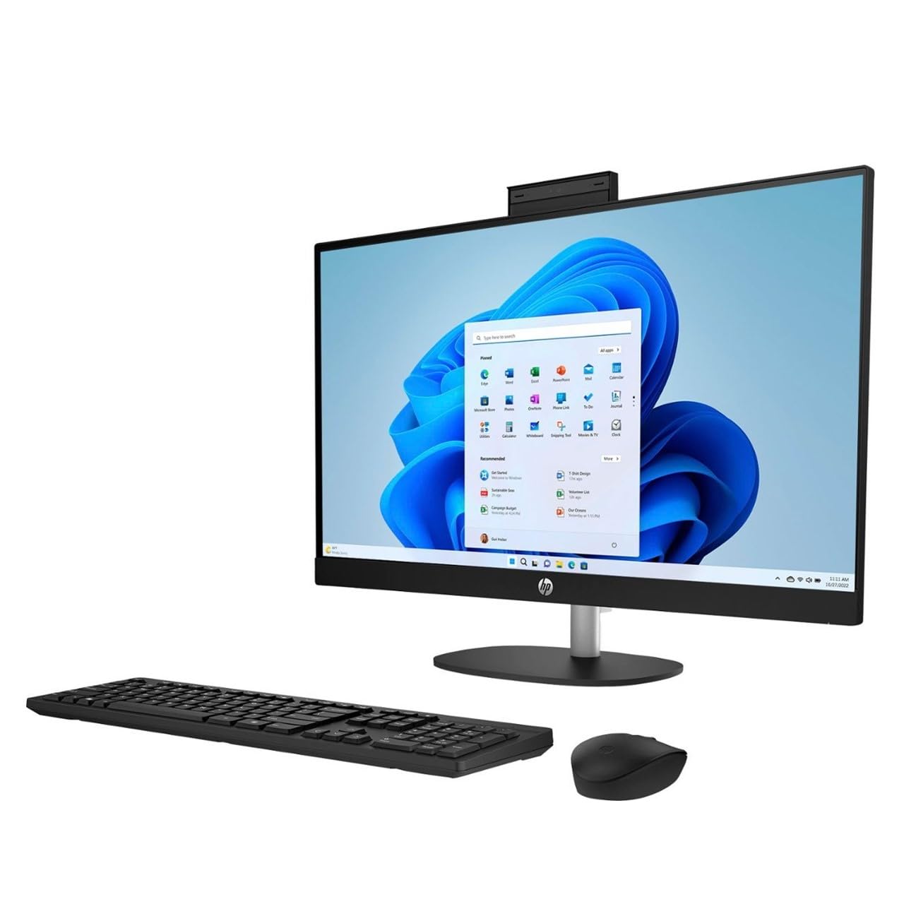 HP All-in-One Desktop, 27" FHD Touchscreen Anti-Glare Display, AMD Ryzen 7 7730U Up to 4.5GHz, 16GB RAM, 1TB PCIe SSD, True Vision 1080p Webcam, Keyboard&Mouse, WIFI6, USB-C, PDG HDMI 2.1 Cable