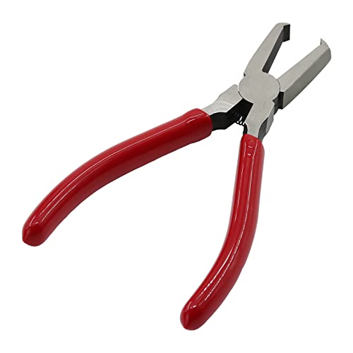 HUATOOL Guitar String Cutter Fret Wire Nipper Puller Removal Cutting Plier, Hardened Stainless Steel Jaw Flat Head, Luthier Repair and Make Special Tool DIY Guitar Bass Professional Accessories, 1Pc