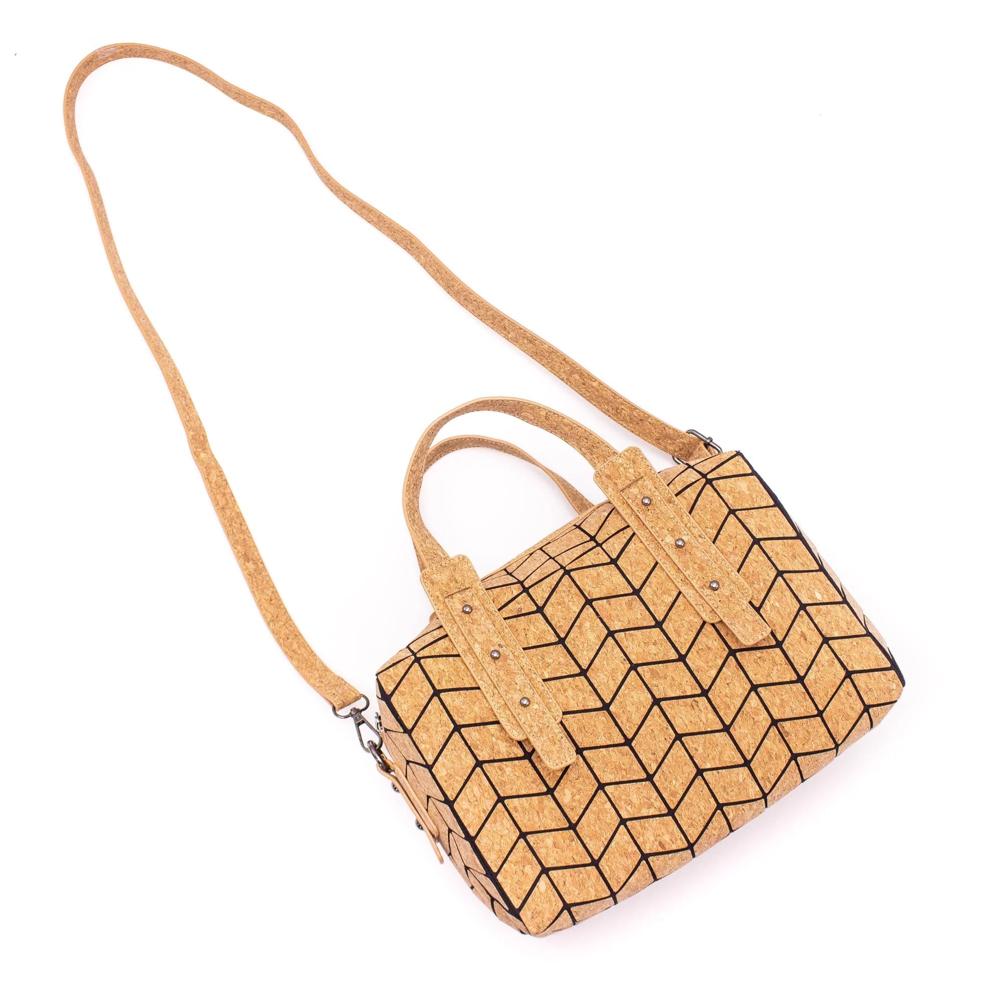 K KALISHKA'S STORE Geometric Cork Handbag for Women | Bag-2062