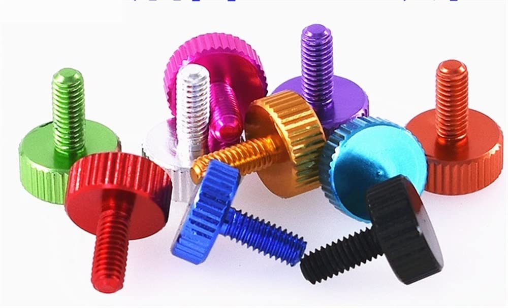 M4x12mm Computer Modified Chassis Side Plate Fixed Thumb Screw Screw (Color : Bright Black)