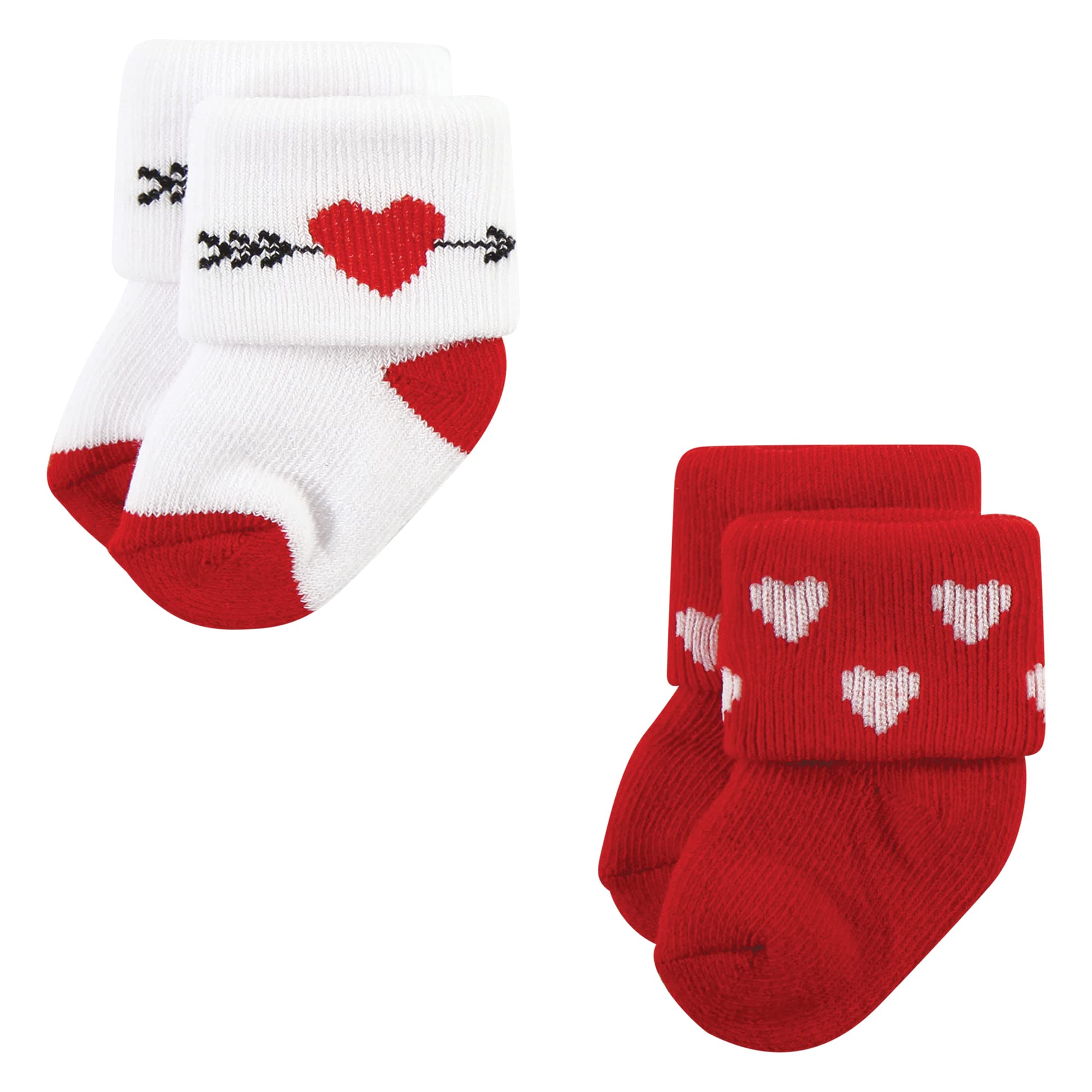 Hudson Baby Baby Holiday Newborn Terry Socks, Valentine Easter, 6-12 Months