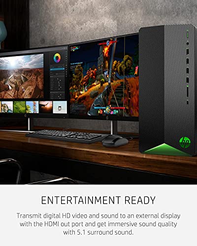 HP Pavilion Gaming Desktop, 11th Gen Intel Core i5-11400F (6 Cores, up to 4.4GHz, Beat i7-9700K), 16GB DDR4 RAM, 512GB PCIe SSD, NVIDIA GeForce GTX 1650, WiFi, Pre Built PC Bundle with JAWFOAL